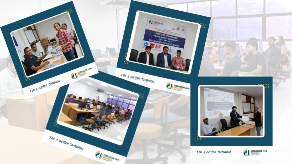 GUJCOST sponsored Hybrid Workshop on Advanced Web Development - SPU