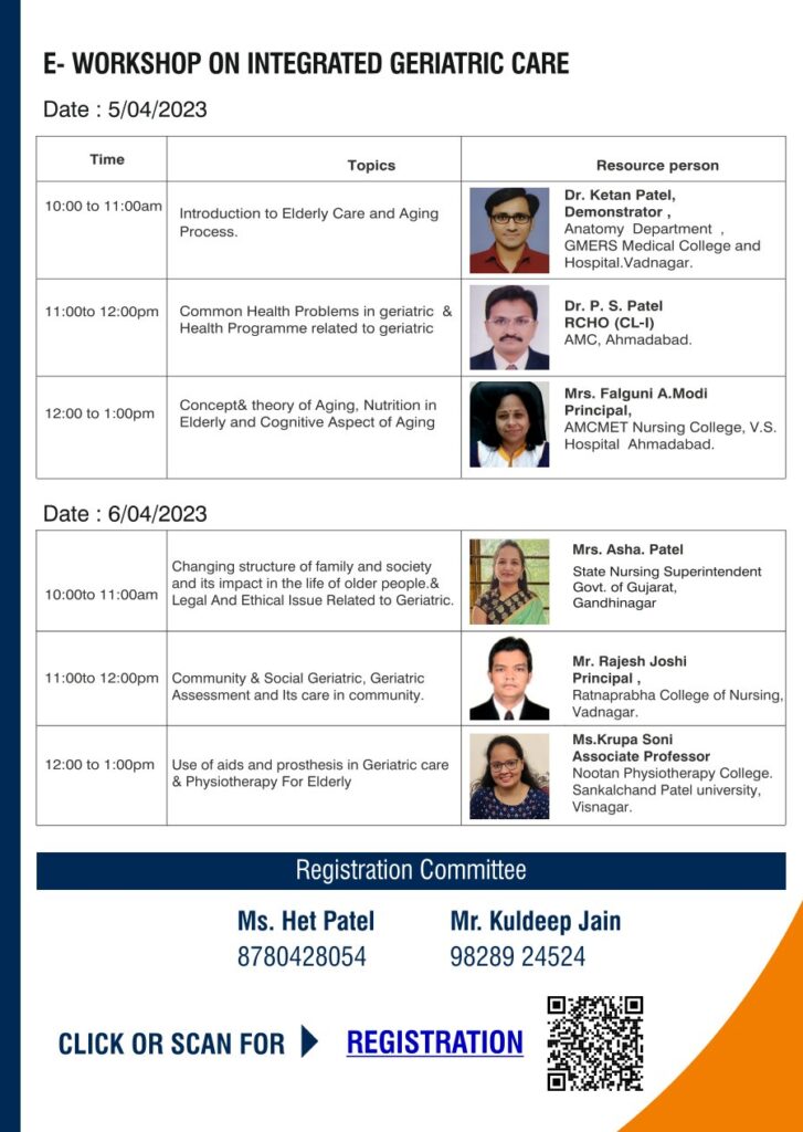 E-WORKSHOP ON INTEGRATED GERIATRIC CARE - SPU